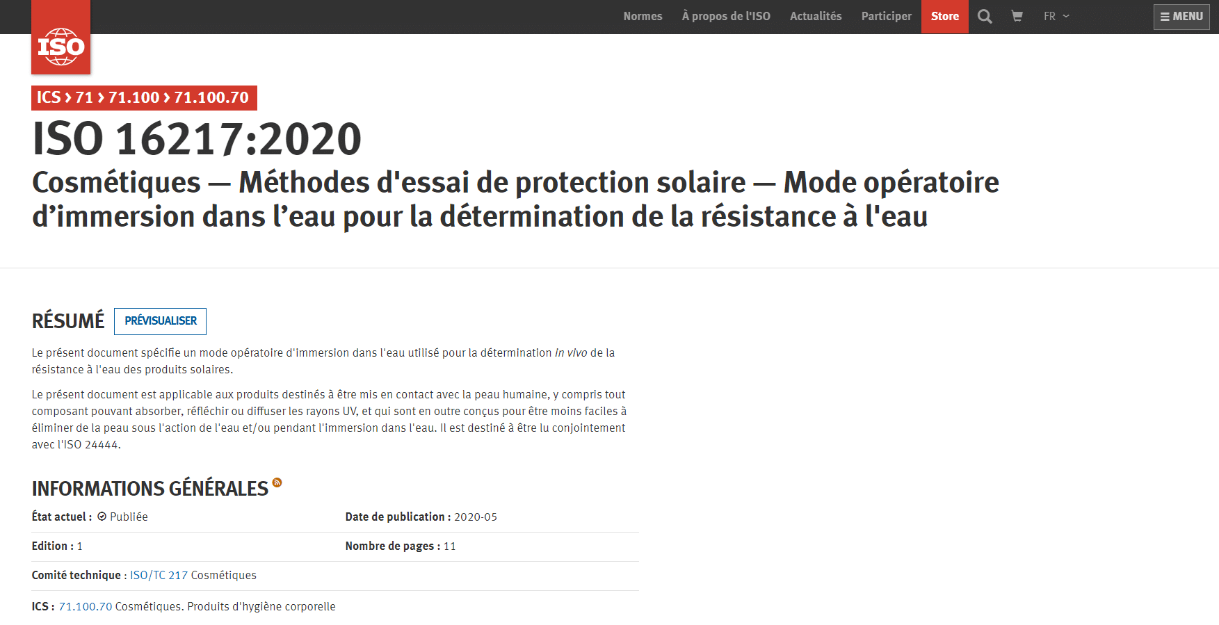 Publication de la nouvelle norme ISO 16217:2020 - SUNCERT